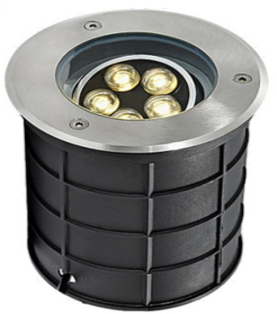 Грунтовый светильник RSD круглый поворотный (RSD-07-12W 12Вт 1200Lm IP67 3000К 30°)