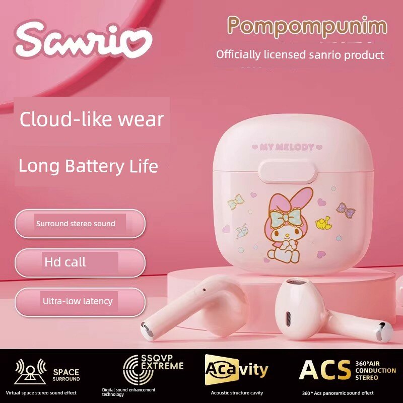 Наушники Bluetooth My Melody 2026 модель с мгновенным подключением и Bluetooth 5.3 для Apple и OPPO
