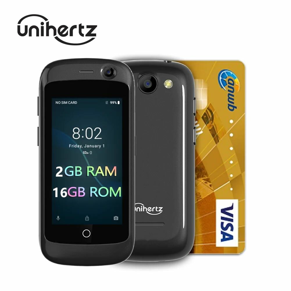 Unihertz Смартфон 2/16 ГБ, Nano-SIM, черный