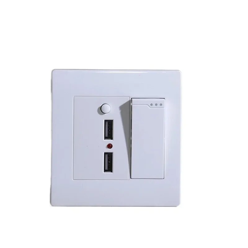 Белая розетка с USB и выключателем DepoGuye