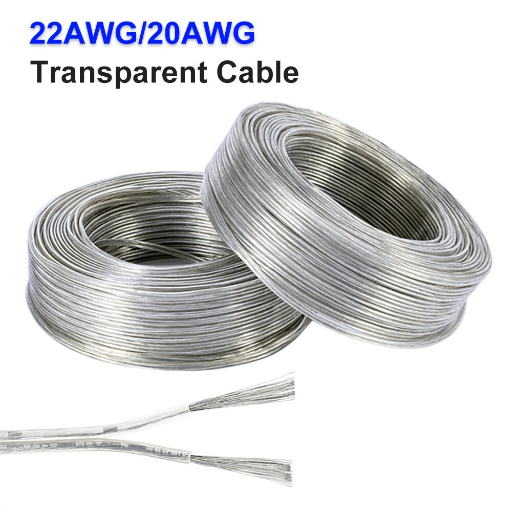 Кабель параллельный 20 AWG, 100m, прозрачный