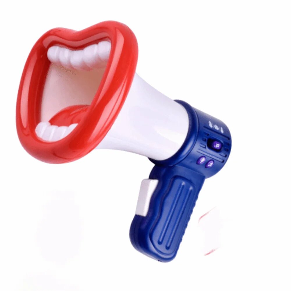 Рупор с изменением голоса White Red/Blue