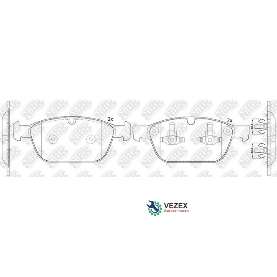 NIBK PN0571 Колодки тормозные дисковые VOLVO XC 60 08- PN0571