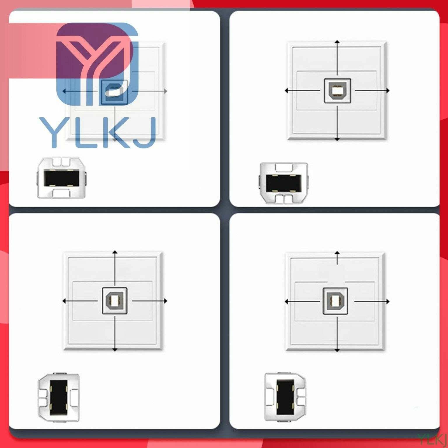 USB 2.0 кабель для принтера, AB, под прямым углом, 3m - Наклоняйся вверх