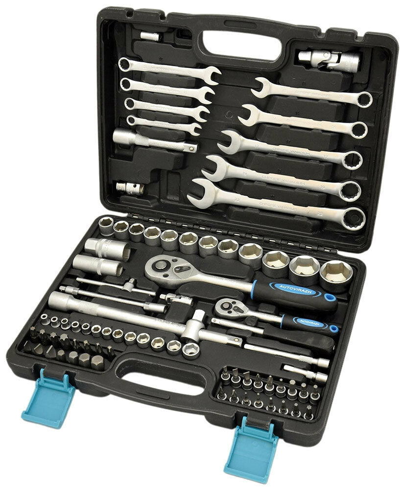 Набор инструмента 82 предмета 1/2" 1/4"DR, CrV AUTOVIRAZH AV-212082