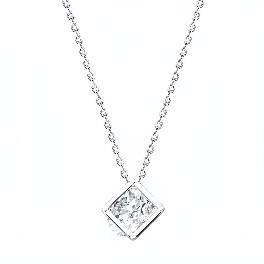 Колье, серебро, 925 проба, фианит
