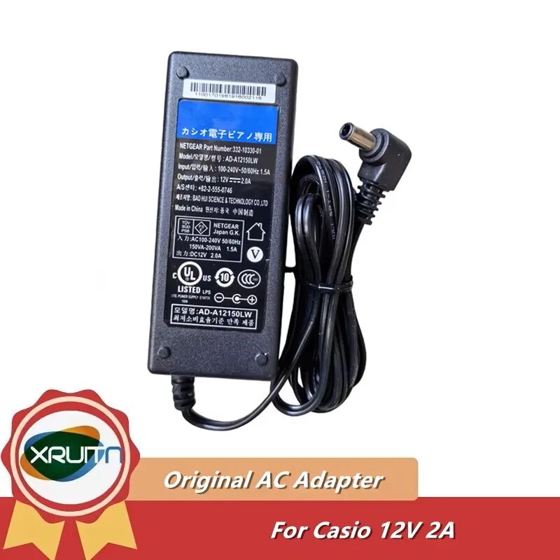 Оригинальный адаптер переменного тока XRUITn для электронного пианино CASIO 12В 2А EU Plug