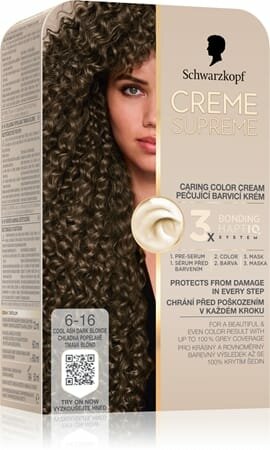 Краска для волос Schwarzkopf Creme Supreme, natural black, 60 мл