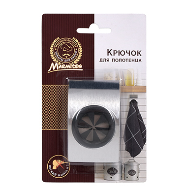 Крючок на клеевой основе Marmiton, нержавеющая сталь, 8*5 см
