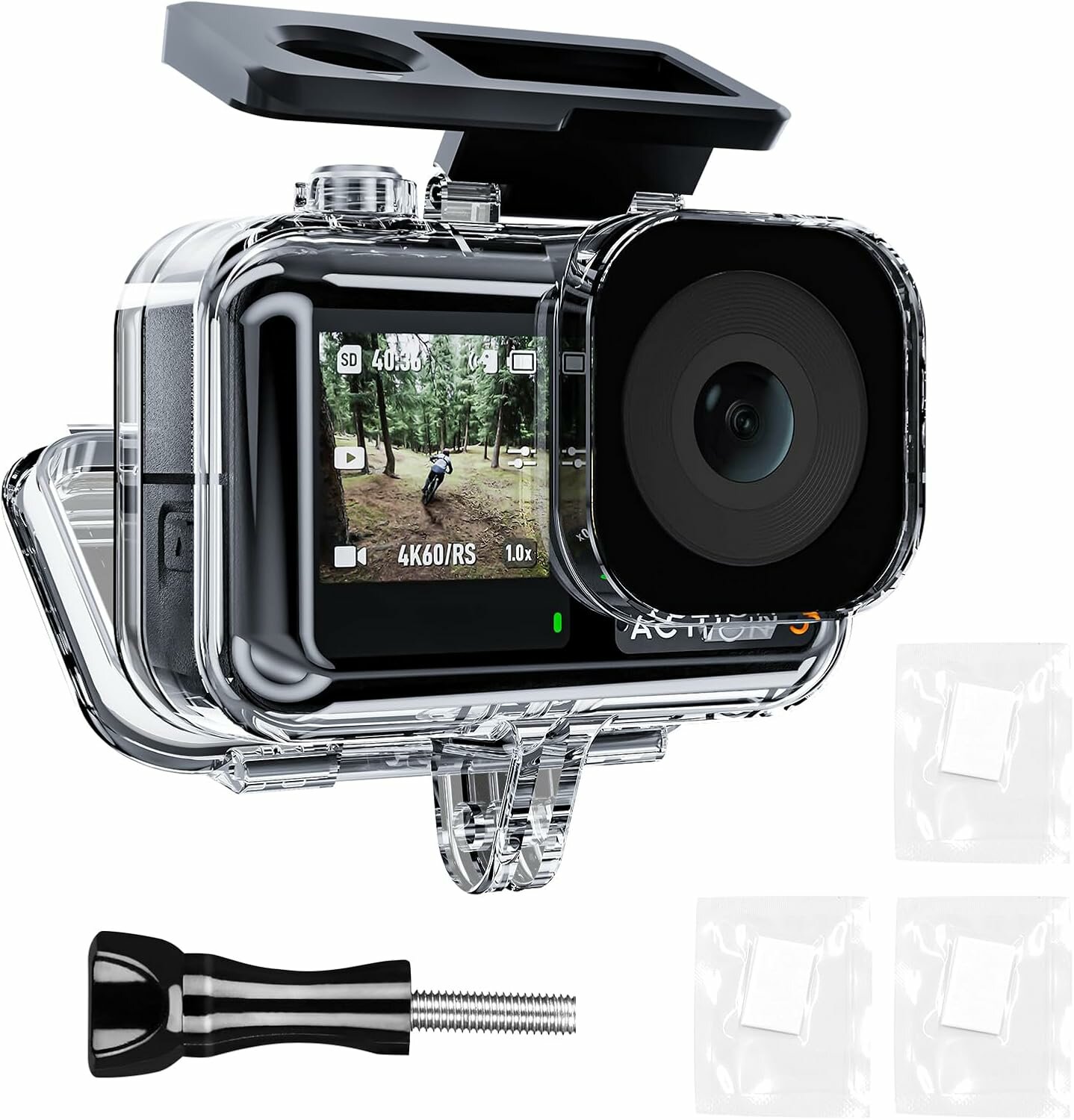Чехол TELESIN, для DJI Action 3/4/5 Pro, водонепроницаемый, защита до 60м