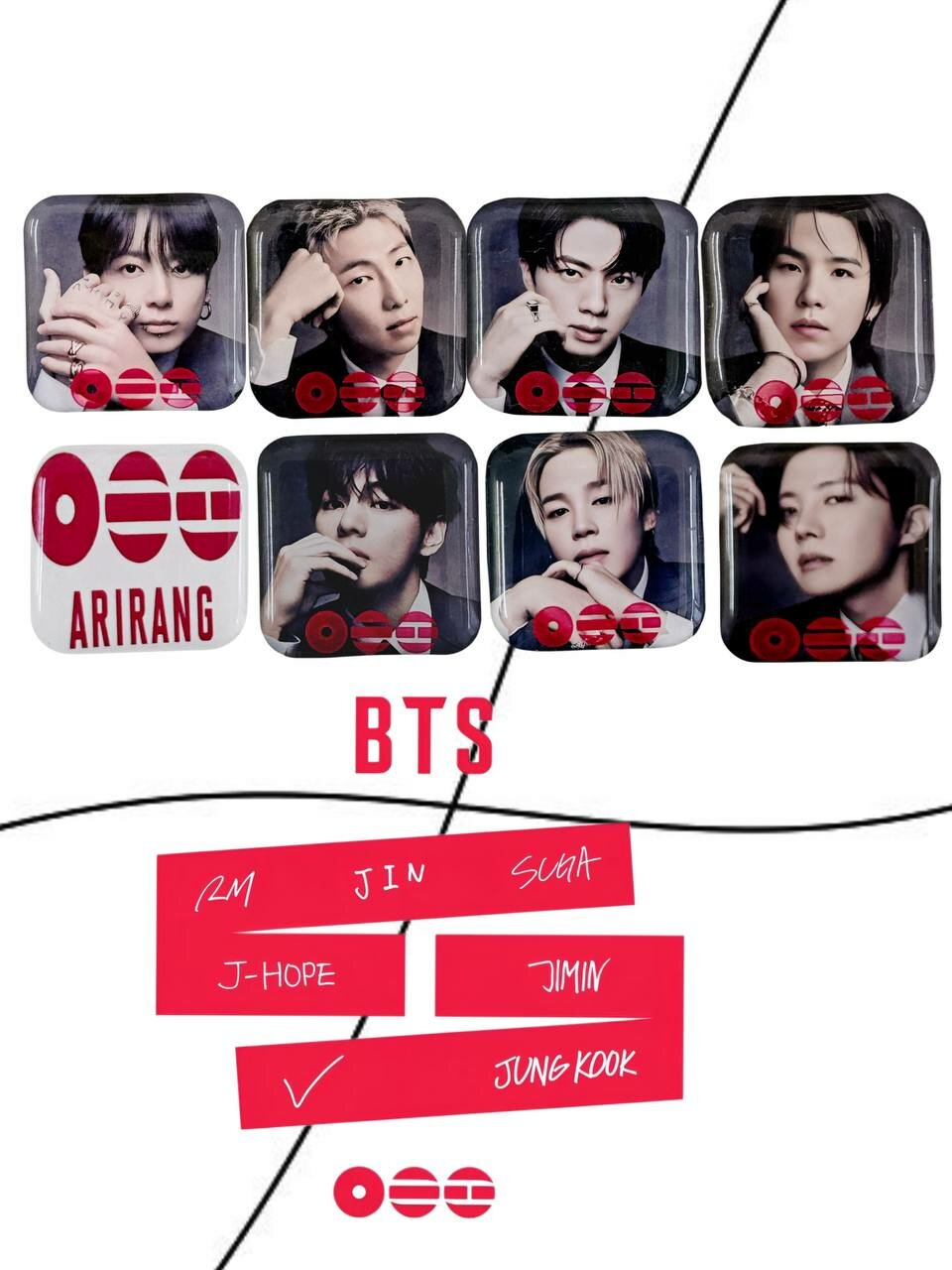 Наклейки на телефон / 3д стикеры на чехол / k-pop bts arirang/стикеры на телефон