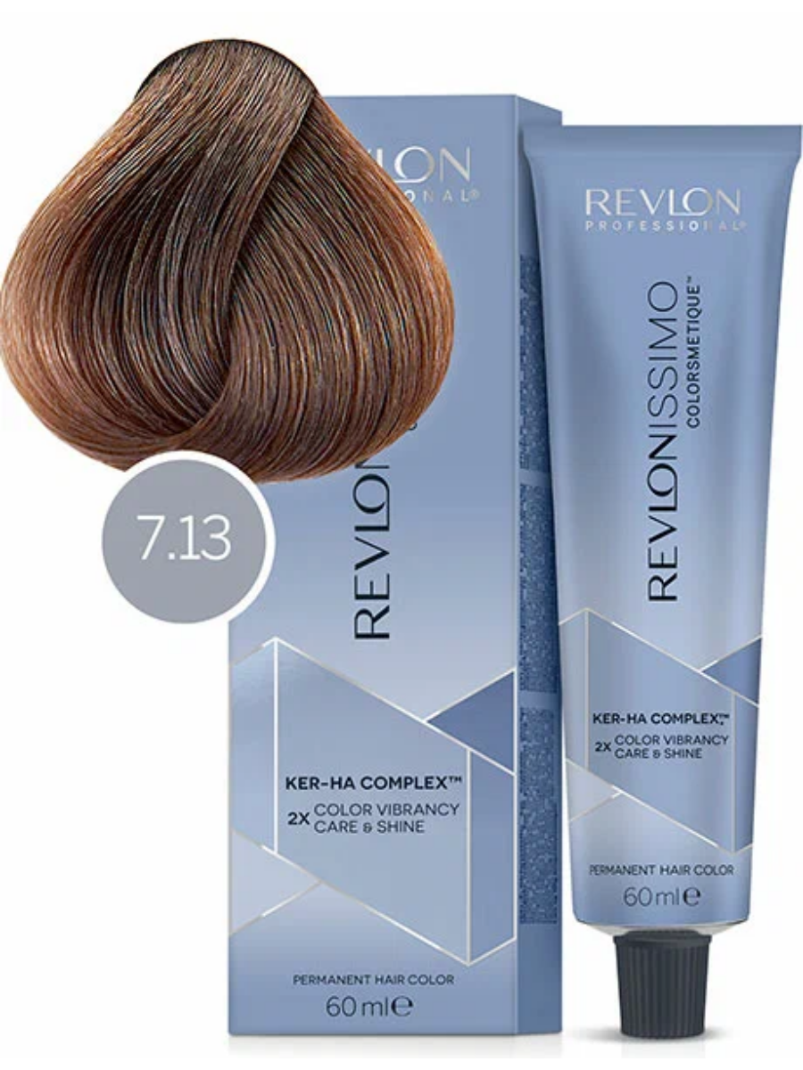 Краска Revlon Professional Revlonissimo Colorsmetique High CoverAge (HC) Color Shine, Стойкий перманентный, HC7.13