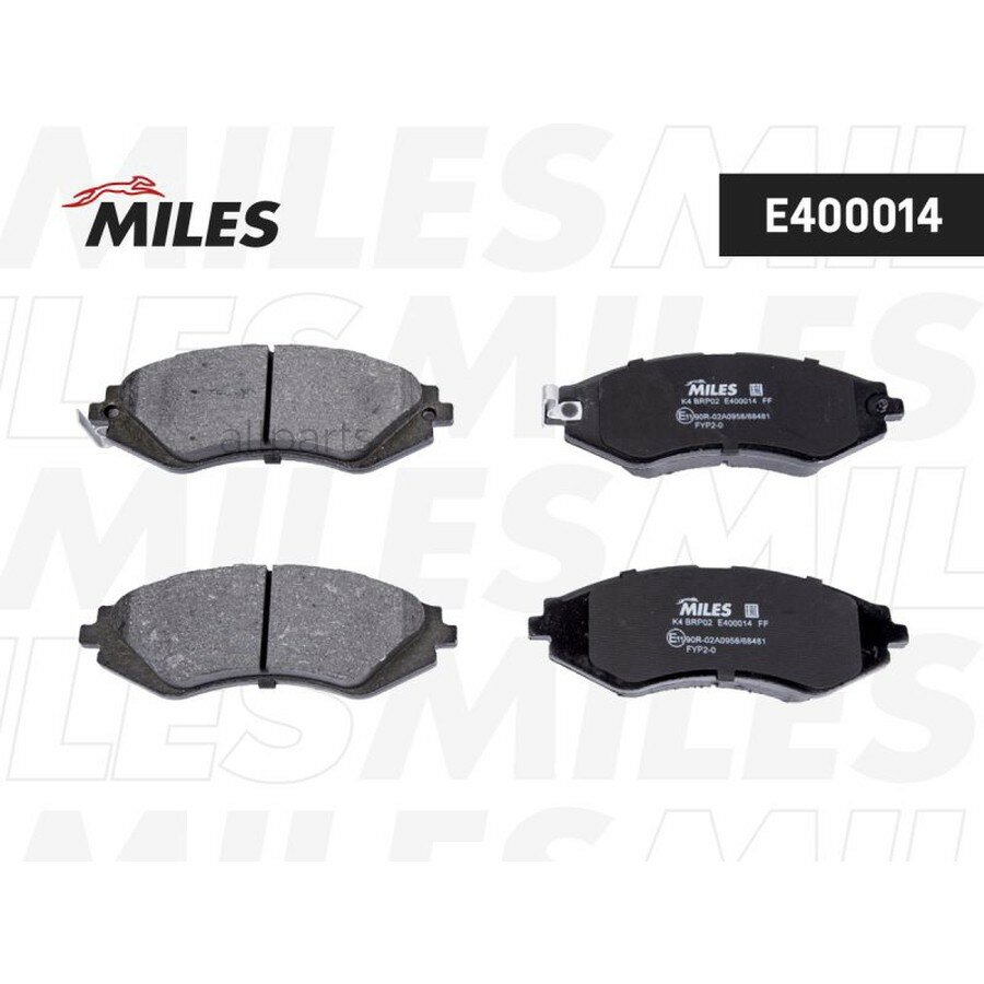 MILES E400014 Колодки тормозные CHEVROLET LANOS/LACETTI/REZZO/DAEWOO NEXIA/NUBIRA/LEGANZA пер.