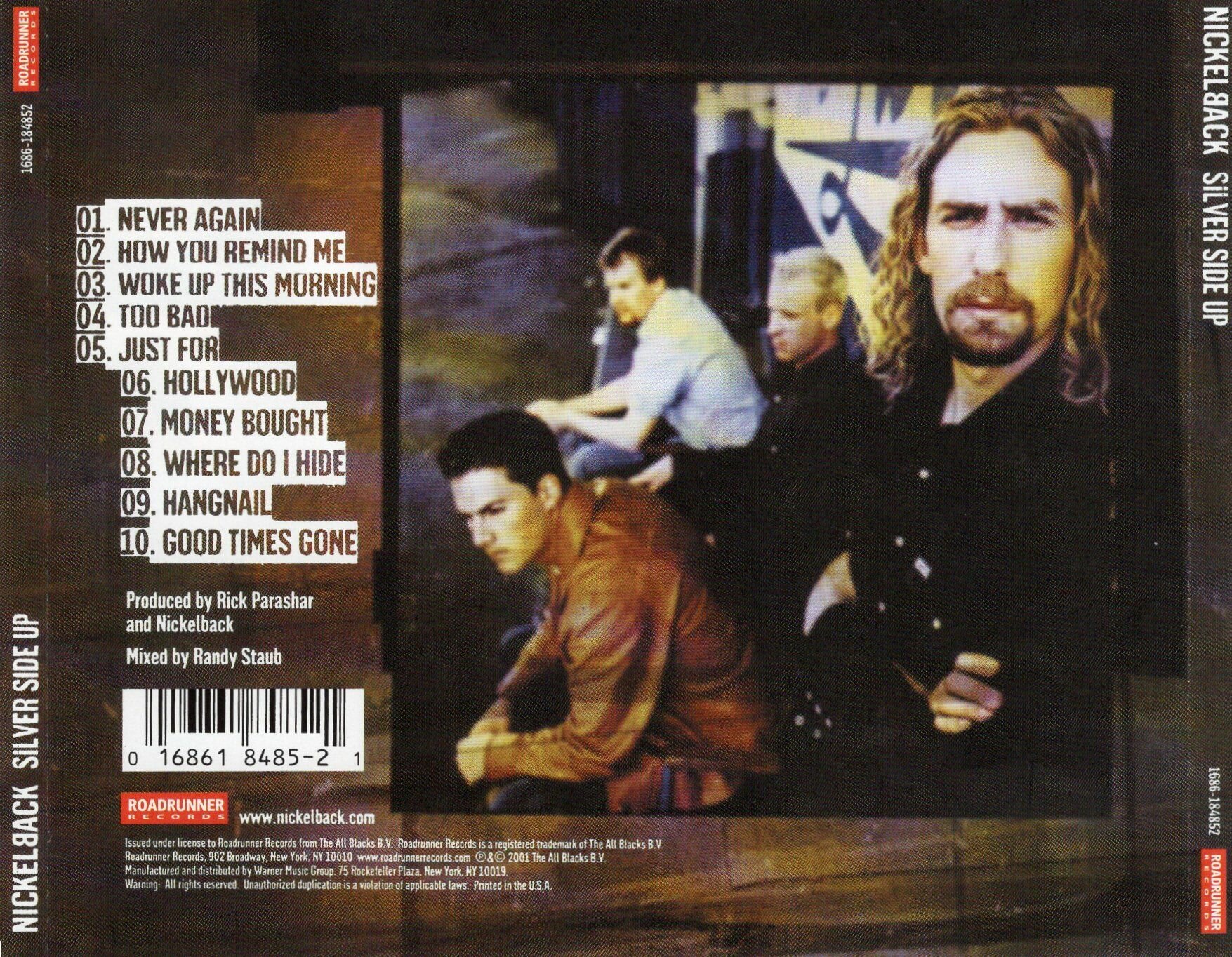Nickelback - Silver Side Up, 2001, 4-page, CD-Аудио — фото 1