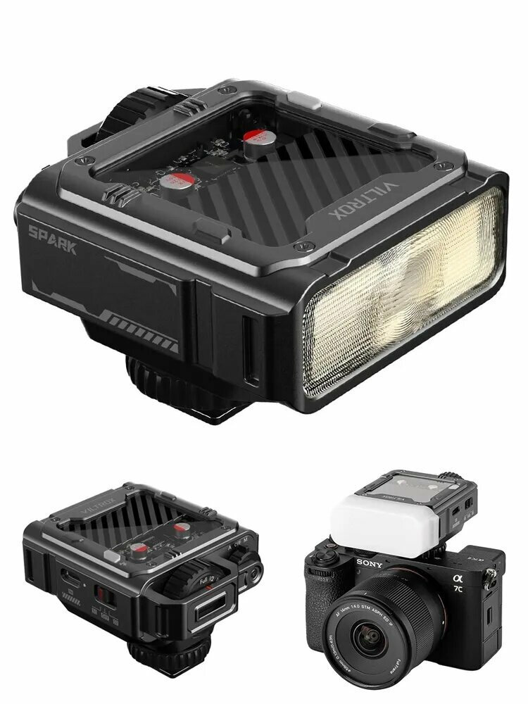 Viltrox Spark Z3 TTL Вспышка для беззеркальной камеры Sony, 26W/s 6500K GN16 мини-вспышка с софтбоксом и перезаряжаемой батареей