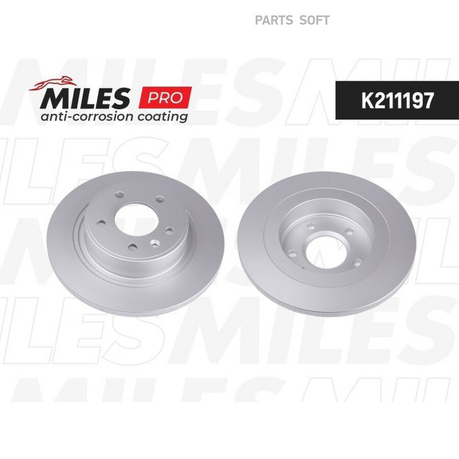 MILES K211197 Диск тормозной CHEVROLET CRUZE/ORLANDO/OPEL ASTRA J R16 09- задний D=292мм. ()