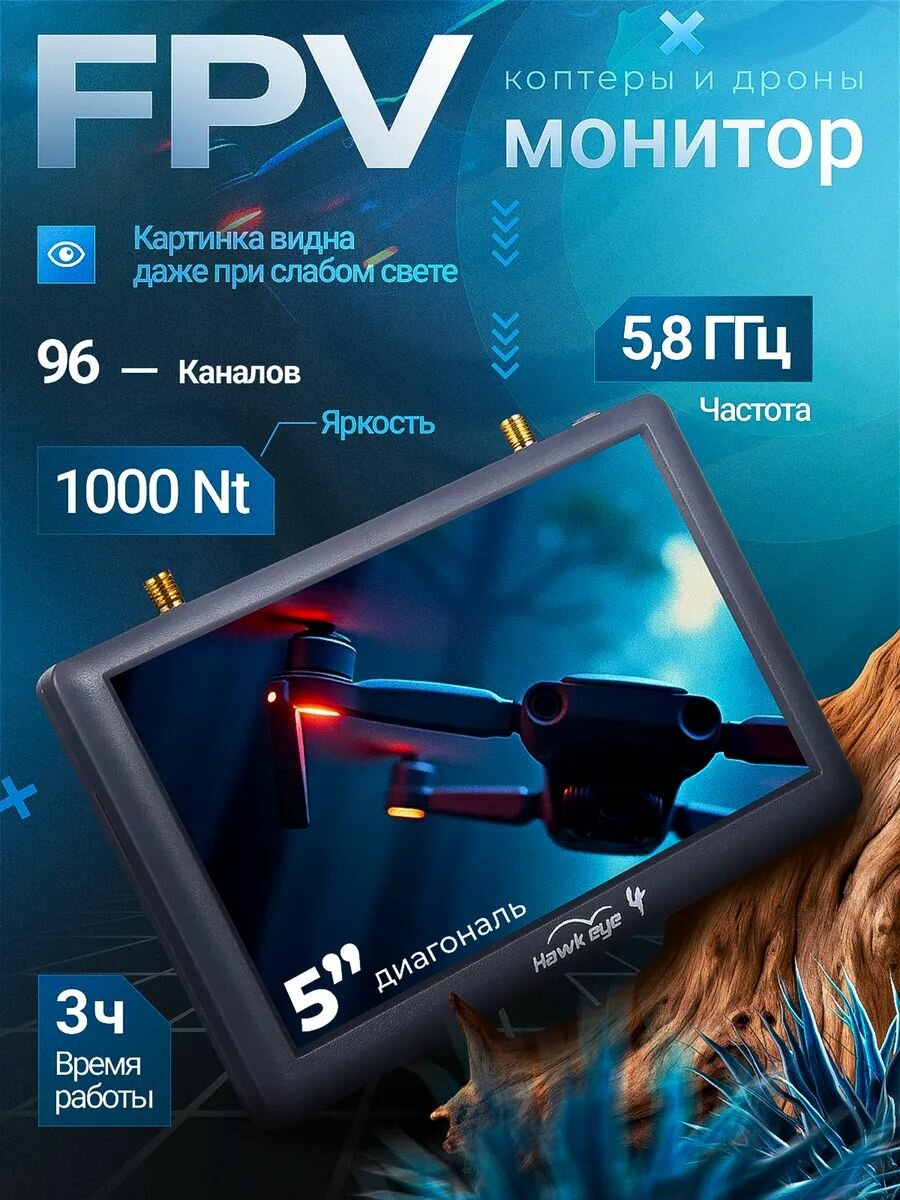 FPV Монитор для Дрон Квадрокоптер камера видеонаблюдения