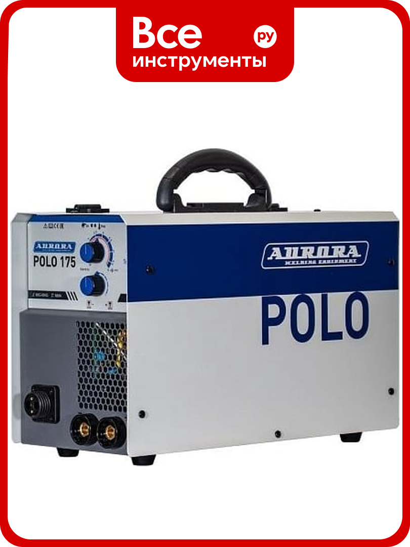 Сварочный полуавтомат Aurora POLO 175 SYNERGIC для MIG/MAG и MMA с максимальным током 175 А, без кейса, с воздушным охла