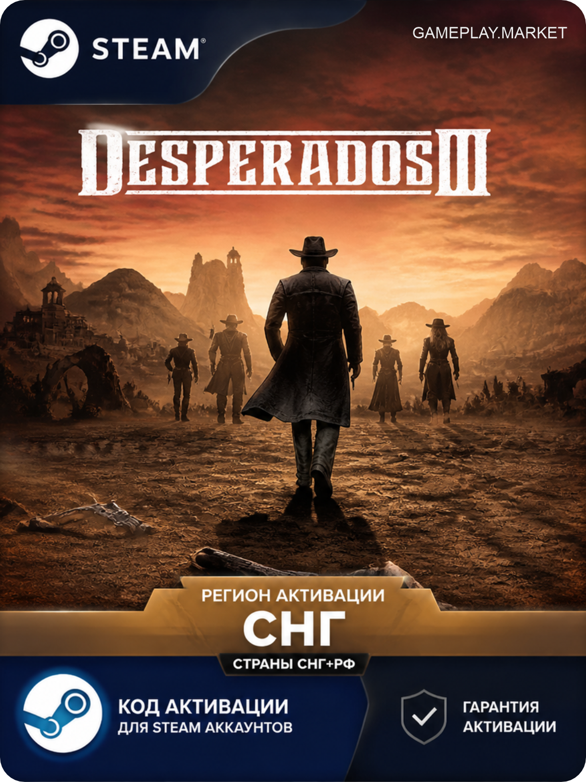 Игра Desperados III Deluxe Edition Steam CIS / СНГ+РФ / Оригинальный ключ Steam