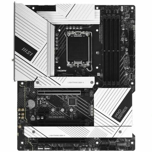 Материнская плата MSI PRO Z790-A WIFI II - LGA 1700, Intel Z790, 4xDDR5-5600 МГц, 1xPCI-Ex16, 4xM.2, ATX