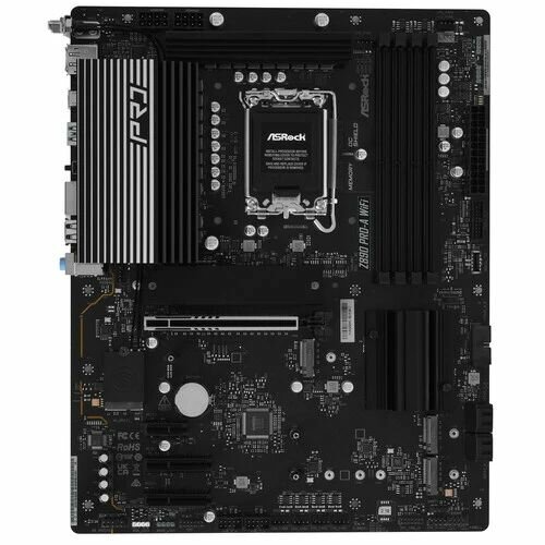 Материнская плата ASRock Z890 Pro-A WiFi - LGA 1851, Intel Z890, 4xDDR5-5600 МГц, 1xPCI-Ex16, 4xM.2, ATX