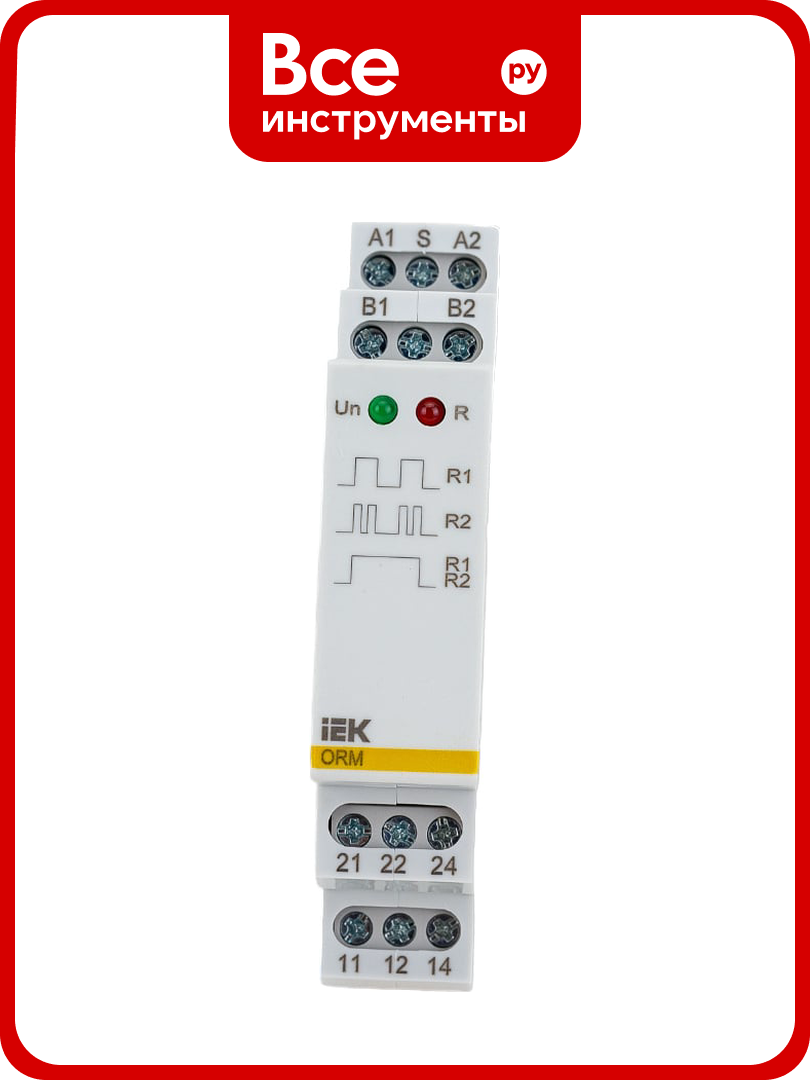 Импульсное реле IEK ORM 2 контакта, 12-240 В AC/DC ORM-02-ACDC12-240V