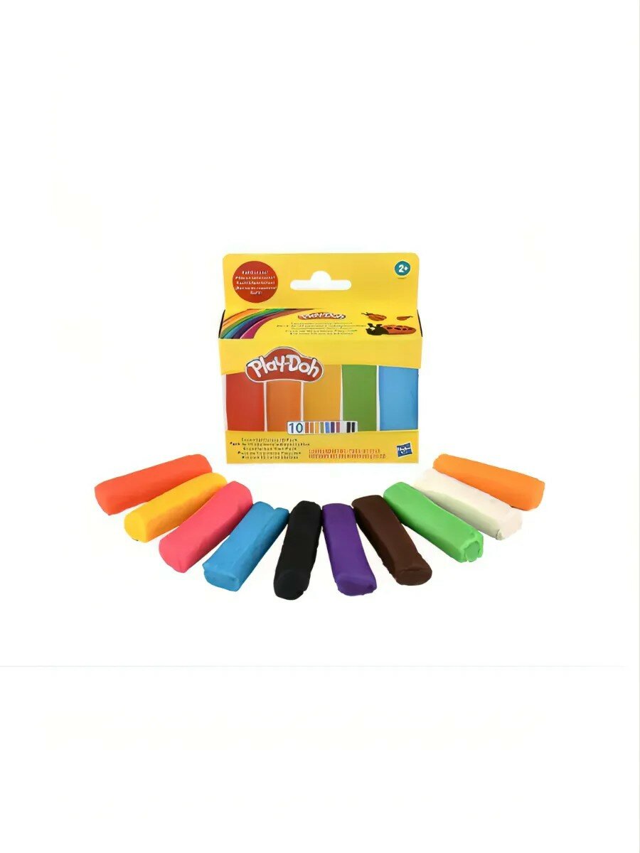 Пластилин Play Doh, 10 упаковок, 10 цветов, от 3 лет, брикеты по 28.3 г