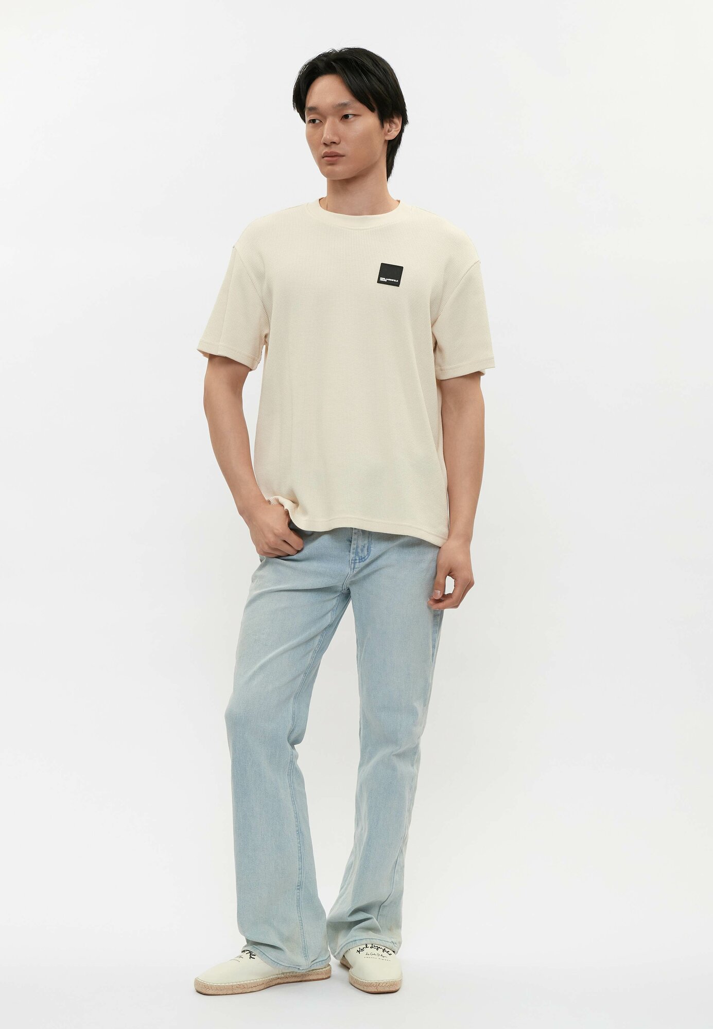 Футболка KARL LAGERFELD JEANS, 1 шт., размер XL, светло-бежевый — фото 1