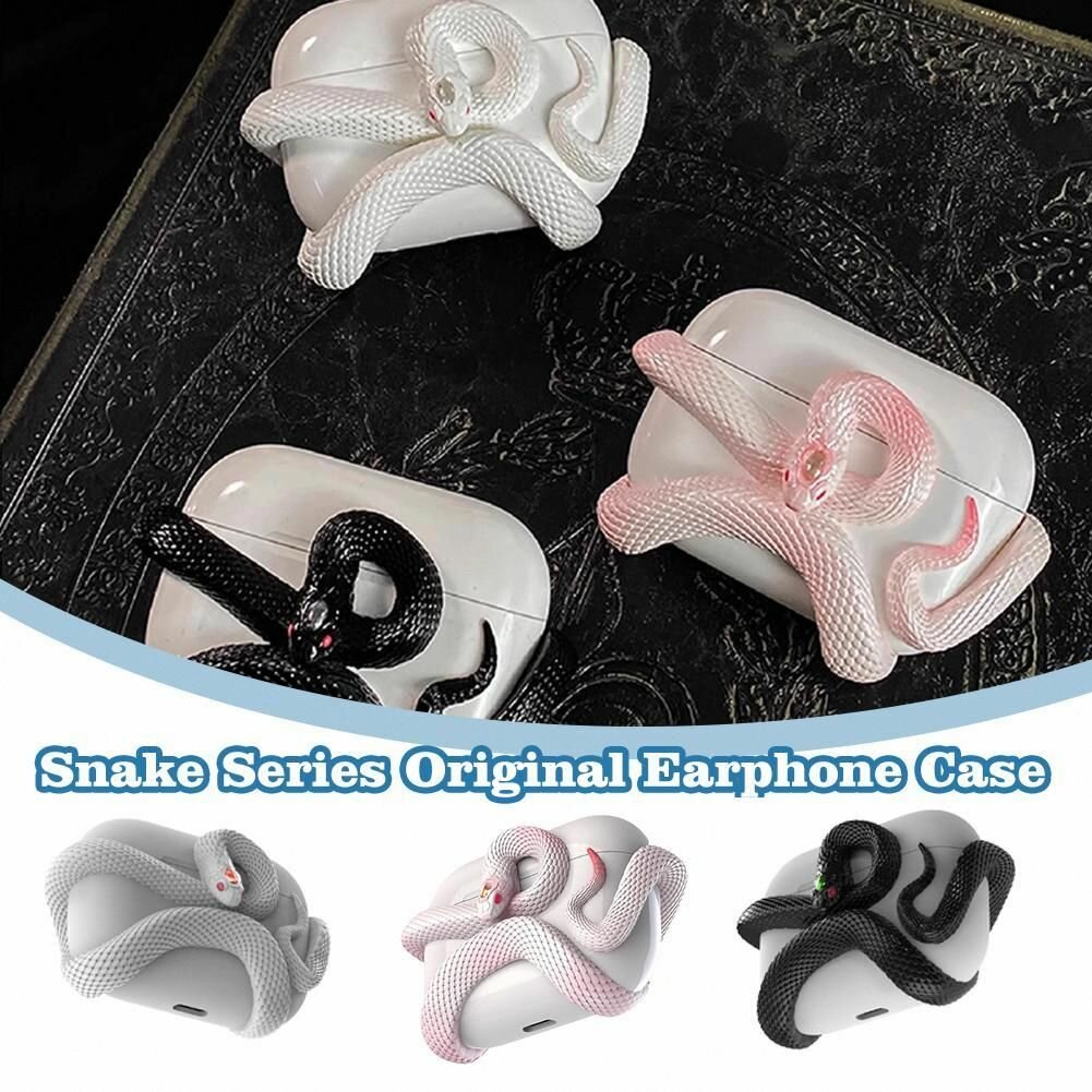Подходит для серии AirPods, защитный чехол для наушников в форме змеи.