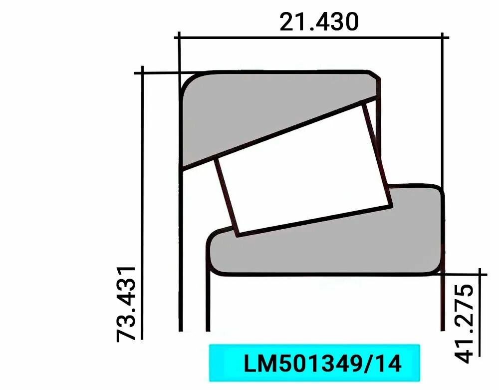 FBJ LM501349/14 Конический роликоподшипник