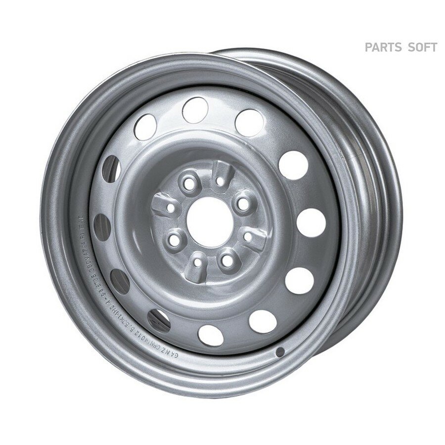 Диск штампованный R14 5.5J 4x98/58.6 ET35 GANZ Silver GRN14012 12 (отверст) от официального дистрибьютора, GANZ, артикул GRN14012