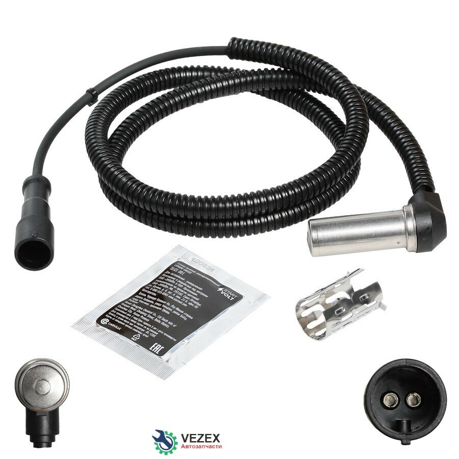 STARTVOLT VSABS0701 датчик ABS ! L=1000mm d20.6mm угловой + втулка, смазка\ MAN, RVI, SCANIA, IVECO