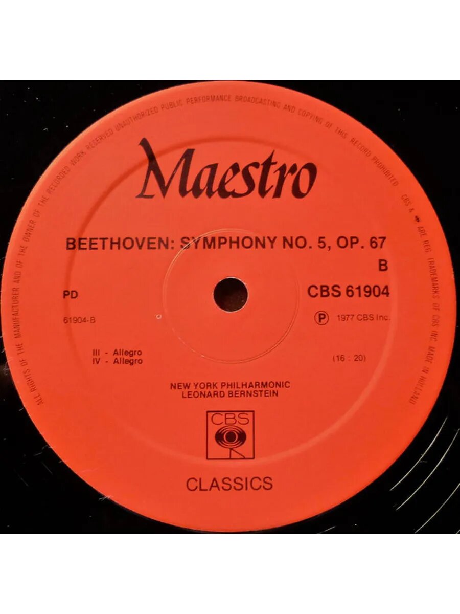 Leonard Bernstein - Beethoven Symphonies No.5 — фото 1