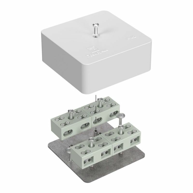 Коробка огнестойкая разветвительная для кабель-канала 40-0450-FR6.0-4-8-Р Е15-Е60 75х75х30 Промрукав 40-0450-FR6.0-4-8-Р
