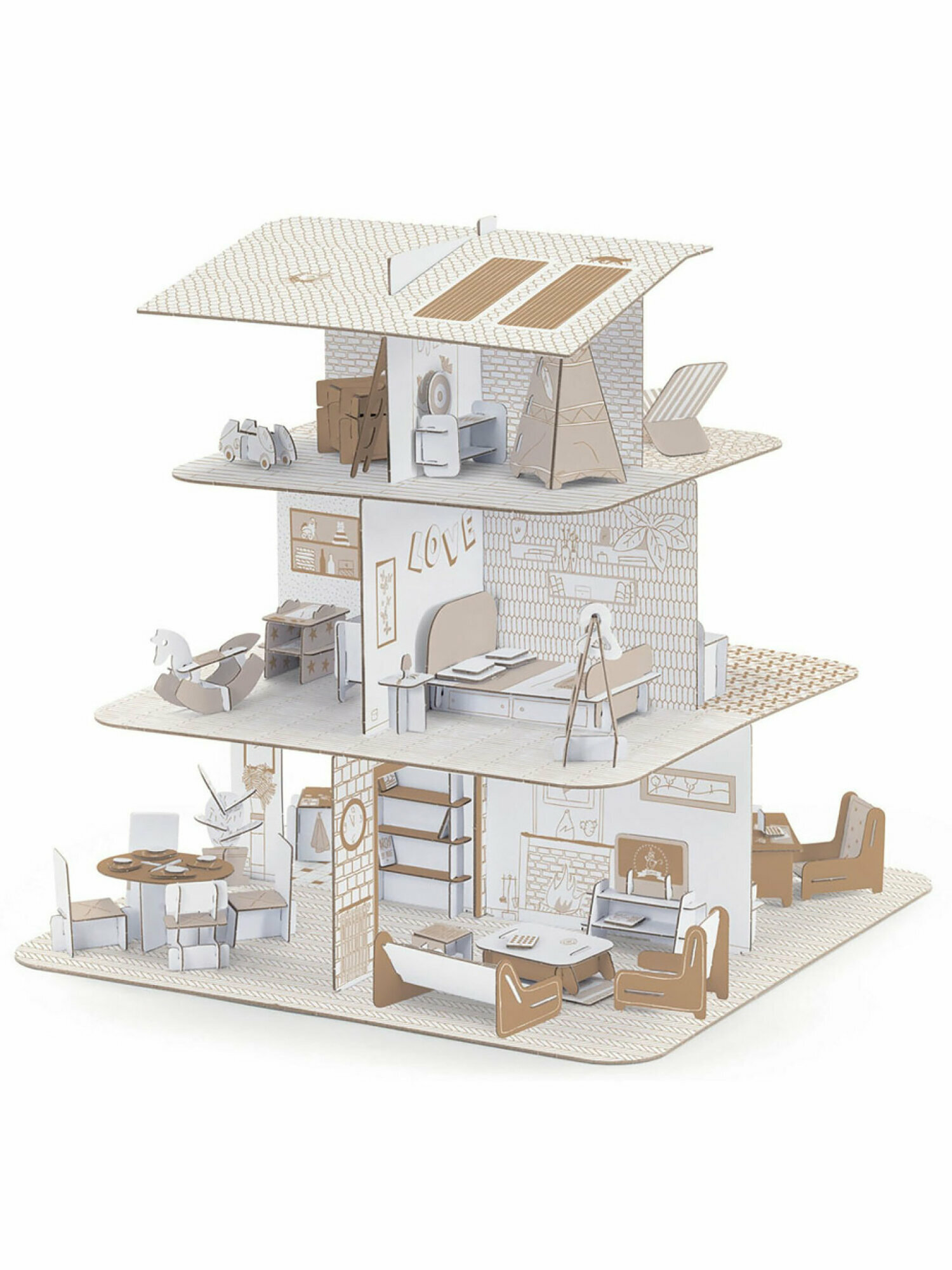 Развивающий набор для творчества и раскрашивания Djeco Doll's house Кукольный домик