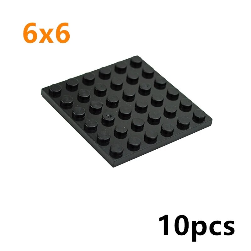 10 шт. строительные блоки 6x6 черные