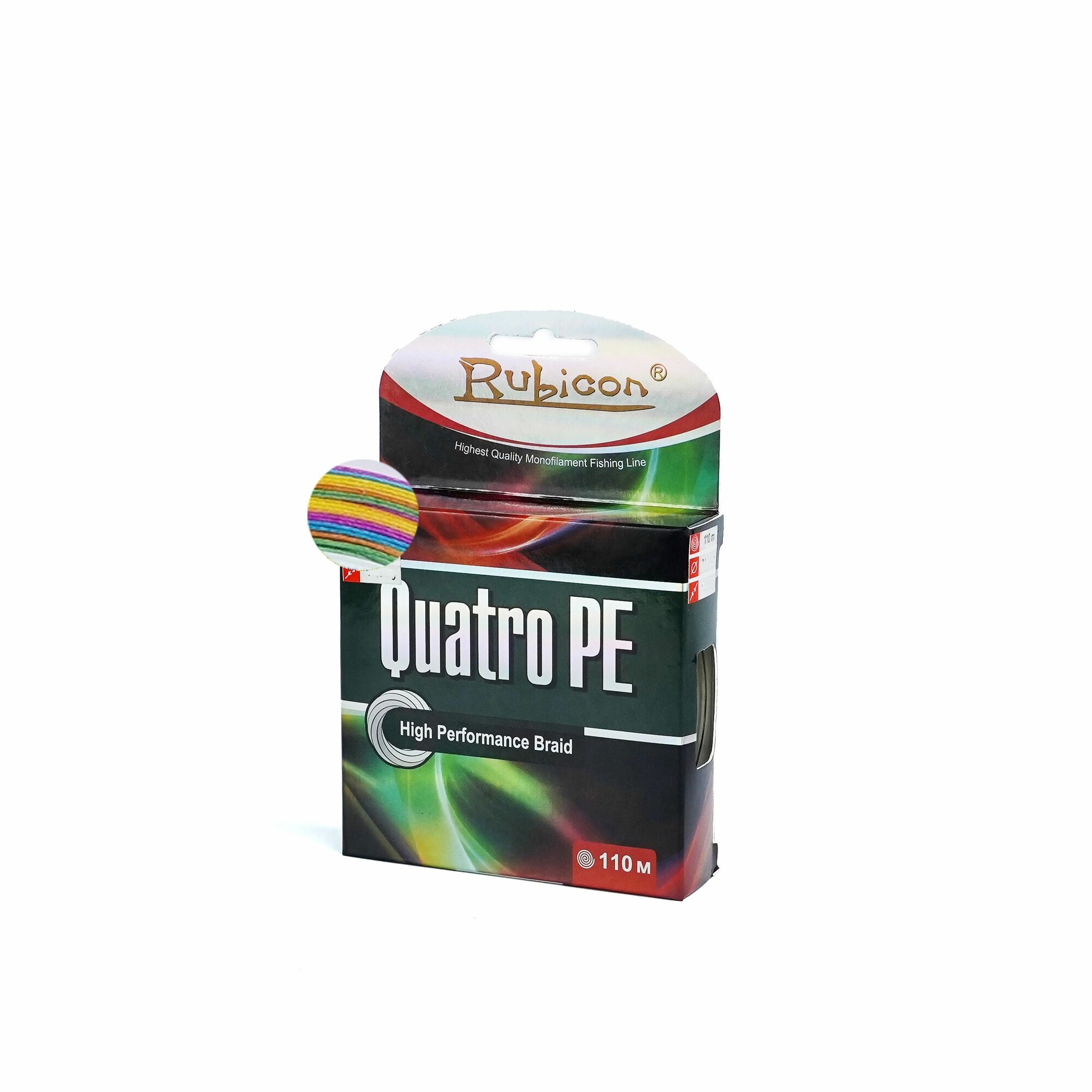 Плетеный шнур для рыбалки Quatro PE 110 м 0,18mm (multicolor)