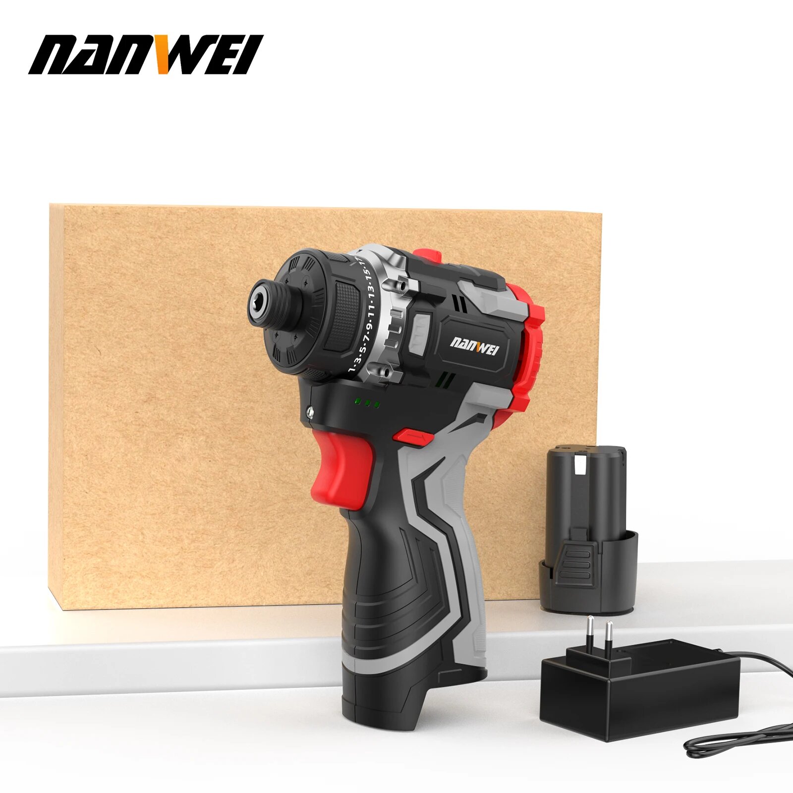 NANWEI Шуруповерт Беспроводной NW-S5045-1C Черный