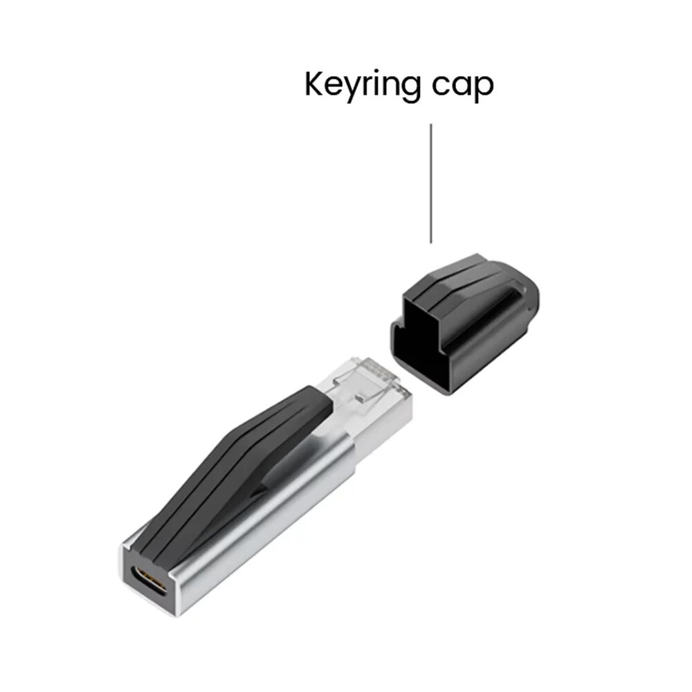 KEBIDUMEI USB-C адаптер Ethernet 1000 Мбит/с темно-серый