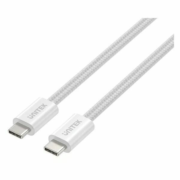 Кабель USB Type-C UNITEK 100Вт 1м магнитный белый (C14141AWH01-1M)