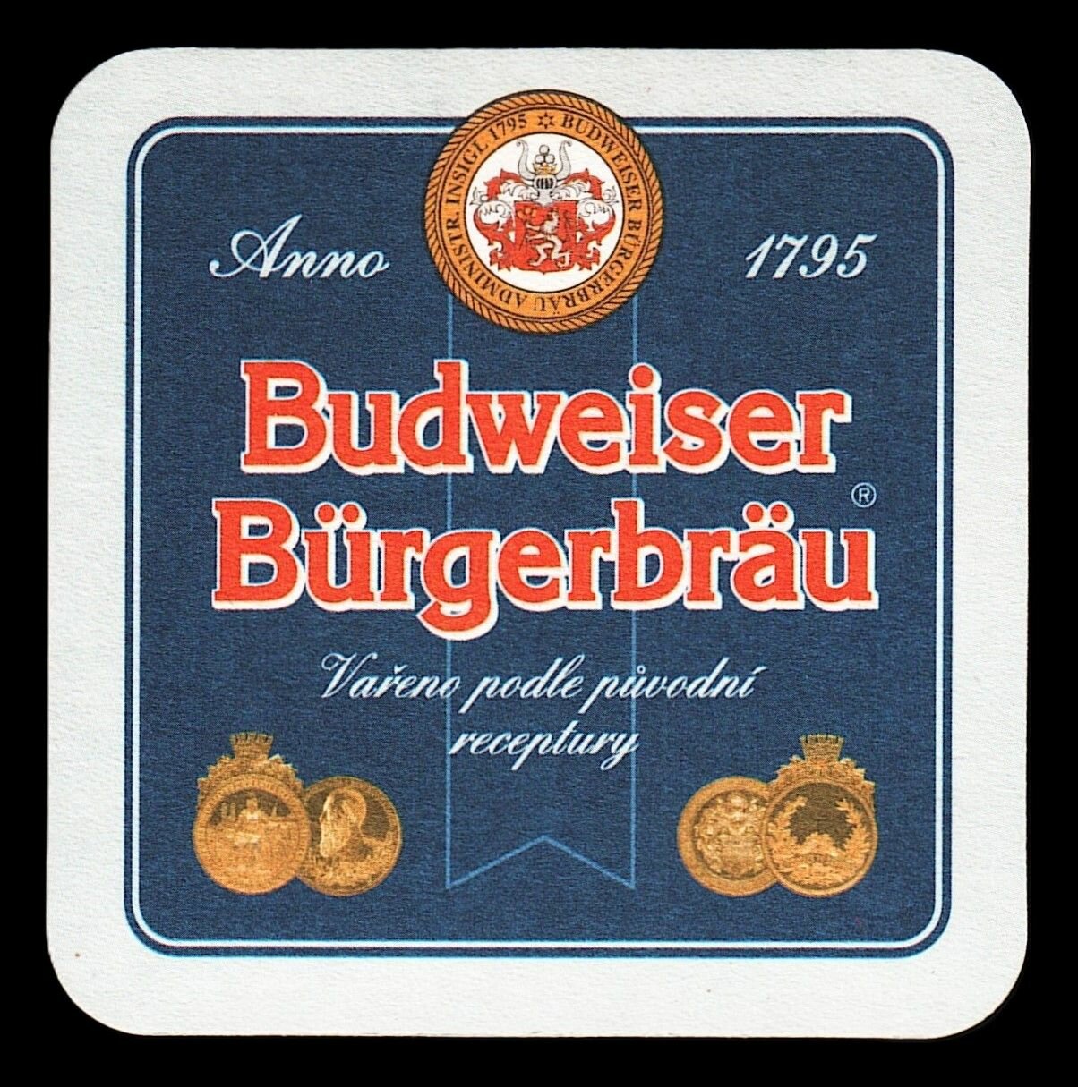 Бирдекель (костер) Чехия Budweiser Burgerbrau №2 (подставка под пивной бокал)