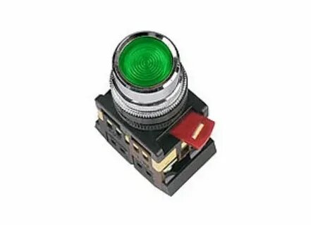 Кнопка ABLF-22 зеленый d22мм неон/230В 1з TDM 1р SQ0704-0002 .