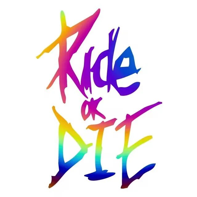 Водонепроницаемые наклейки Ride or Die для велосипеда CTZXC03 Colorful