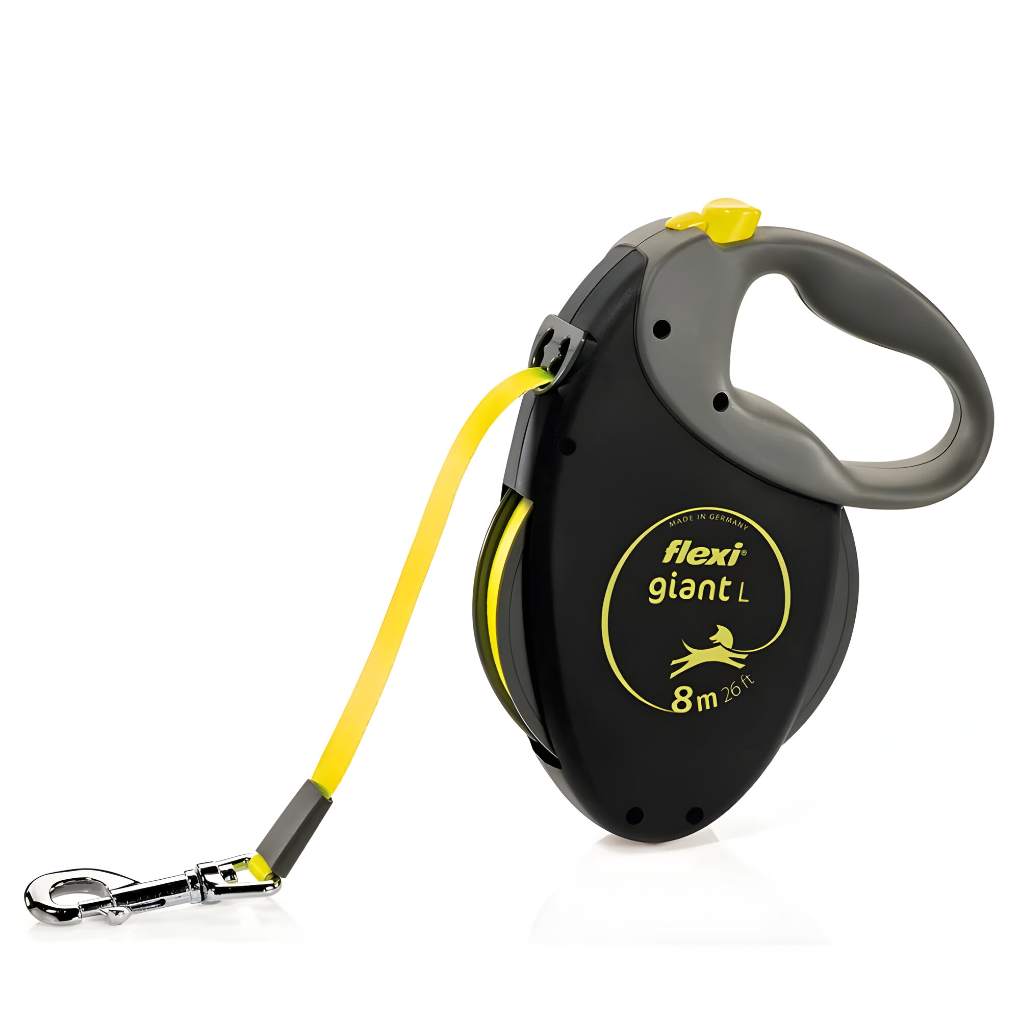 Поводок-рулетка flexi Giant Neon L (до 50 кг) лента 8 м