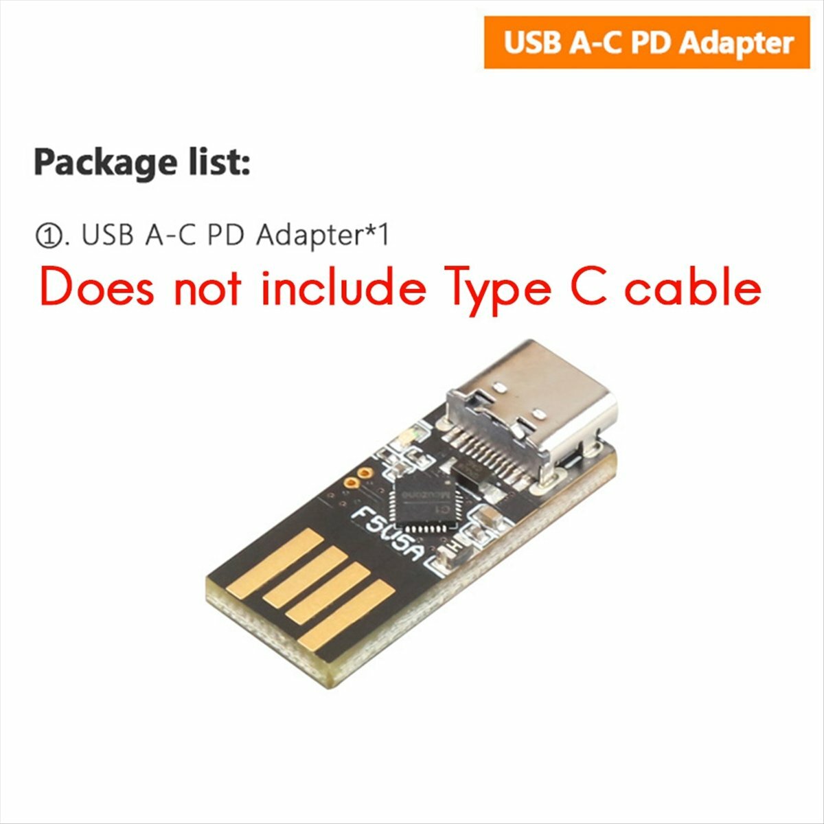Адаптер Mini PD Trigger Activation Power USB-A To USB-C — фото 1