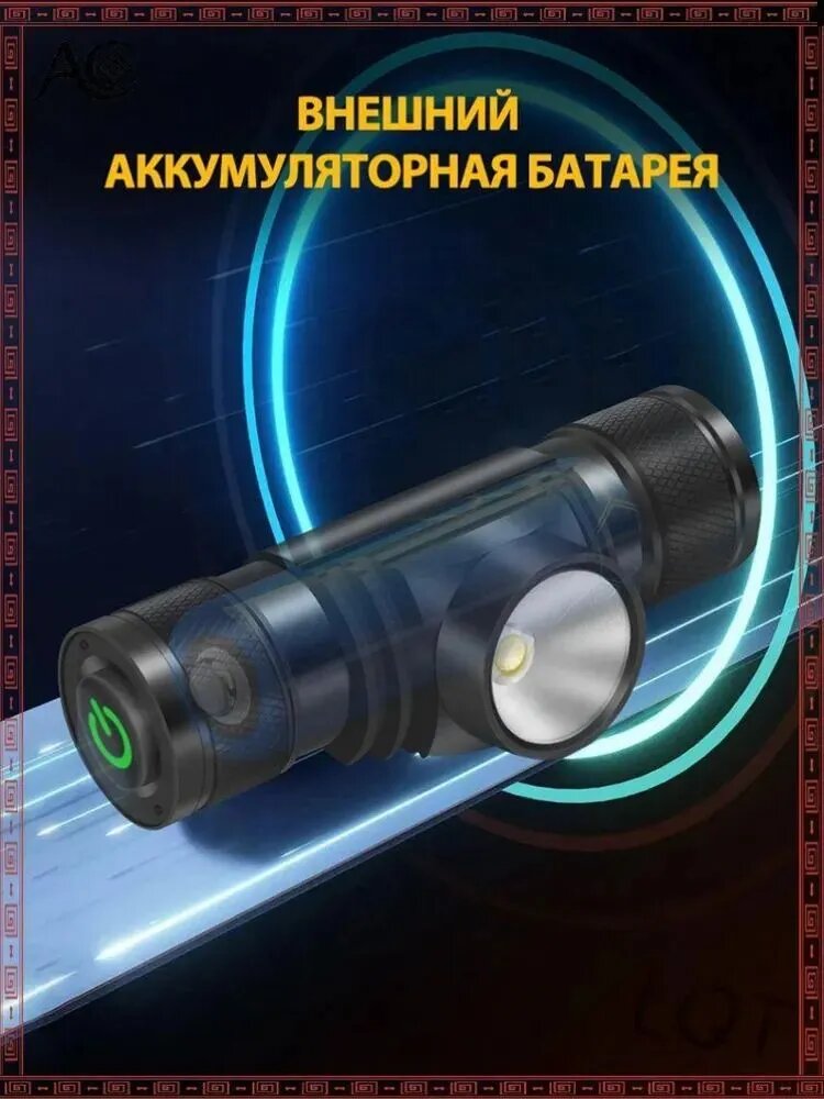 Фонарь-прожектор BARUIT, 1000 Лм, 10 Вт, дальность 100 м, аккумулятор 18650, IPX6, белый — фото 1
