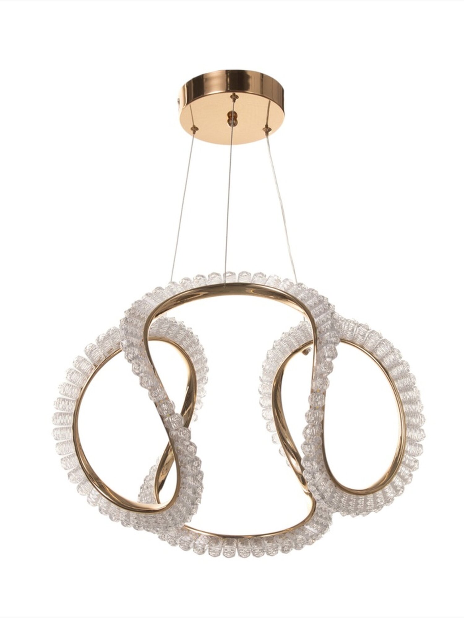 Люстра потолочный BayerLux Stefanie, 48 Вт, LEd, 4000-6000К, золото, 43×43×30 см
