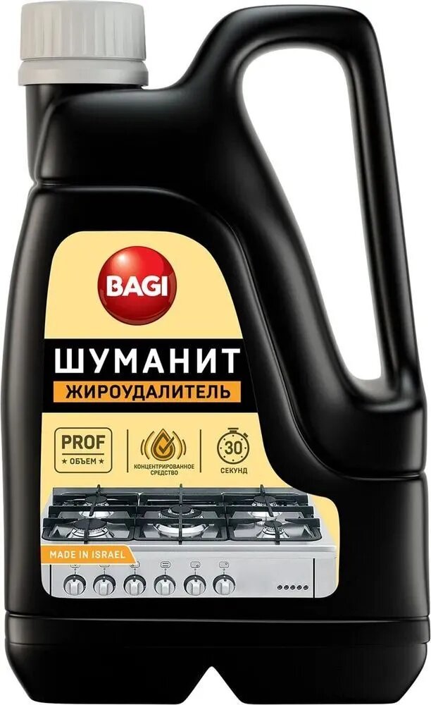 Bagi / Баги Шуманит Жироудалитель - 3 литра, антижир, чистящее средство для кухни, гель для удаления жира для плит, духовых шкафов, гриля, фритюрниц, анти жир
