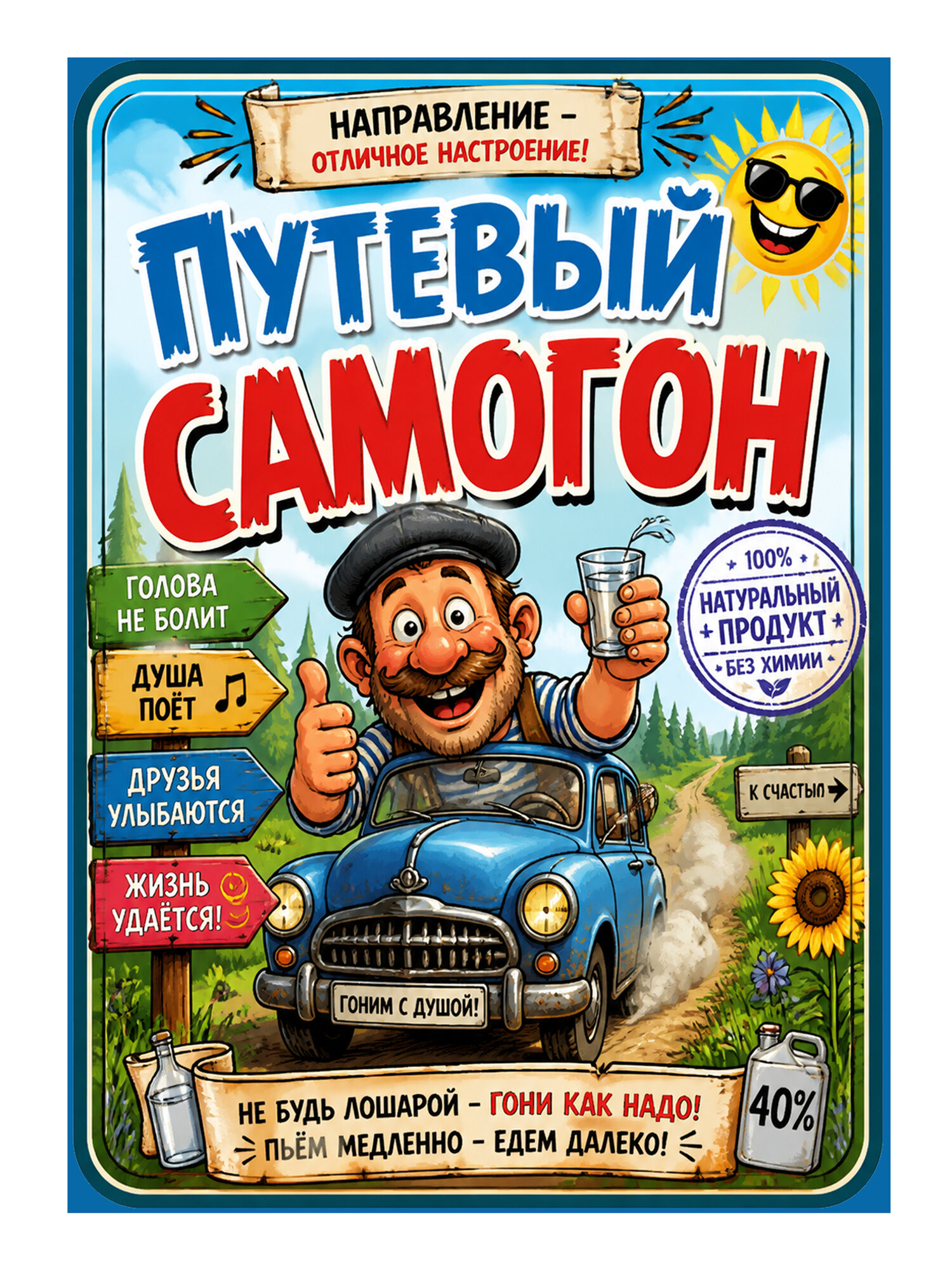 Самоклеящиеся этикетки на бутылку домашнего Самогона/7х10 см /24 шт