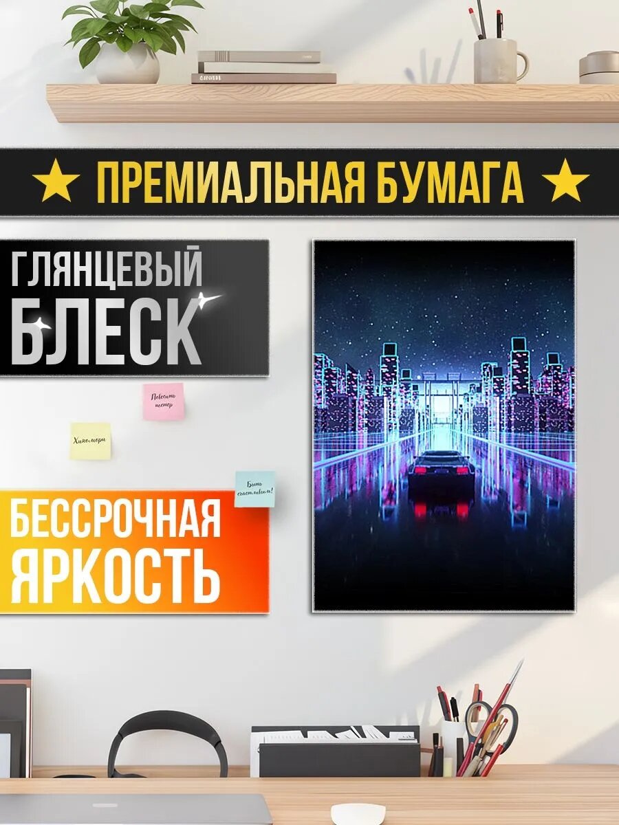 Постер на стену Synthwave Retrowave — фото 1